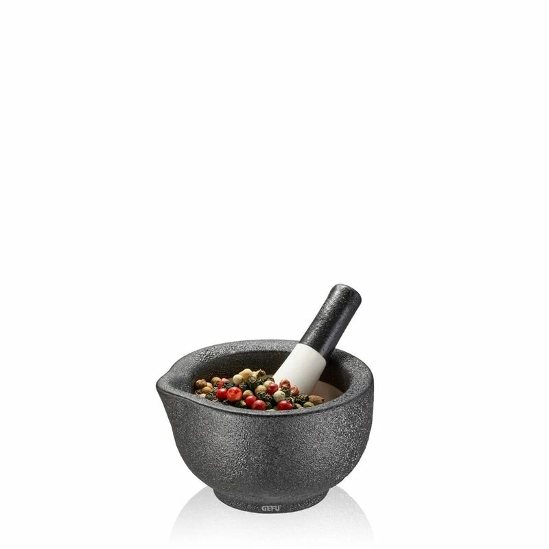 Ступка с пестиком Gefu Grino S - фарфоровая, размер 8,3 см x 7,9 см x 4,7 см - Гефу G-35321