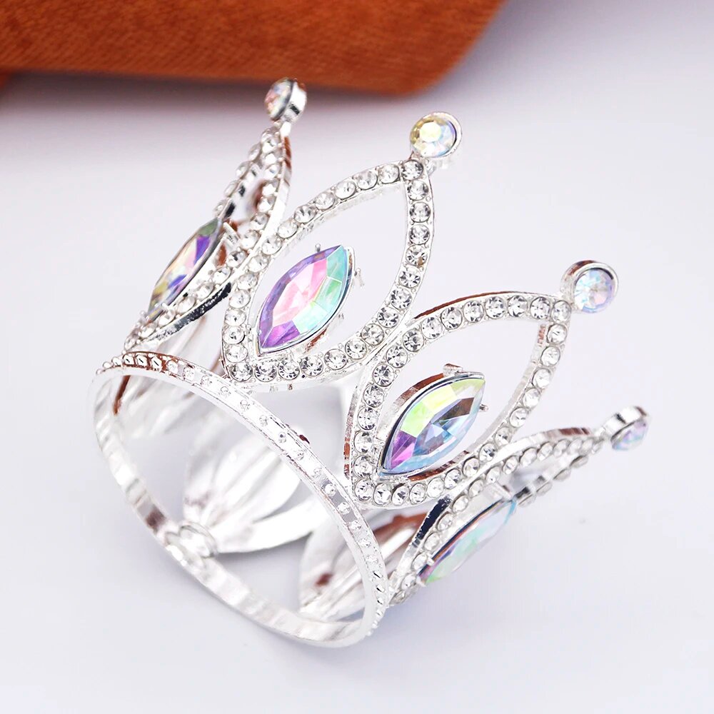 Cenmon Диадемы и короны для девочек, металл, набор из 1 штуки Silver AB