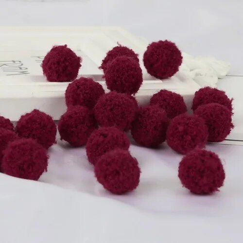 Помпоны Celadon 10 шт. Dark Red, 15mm 10pcs
