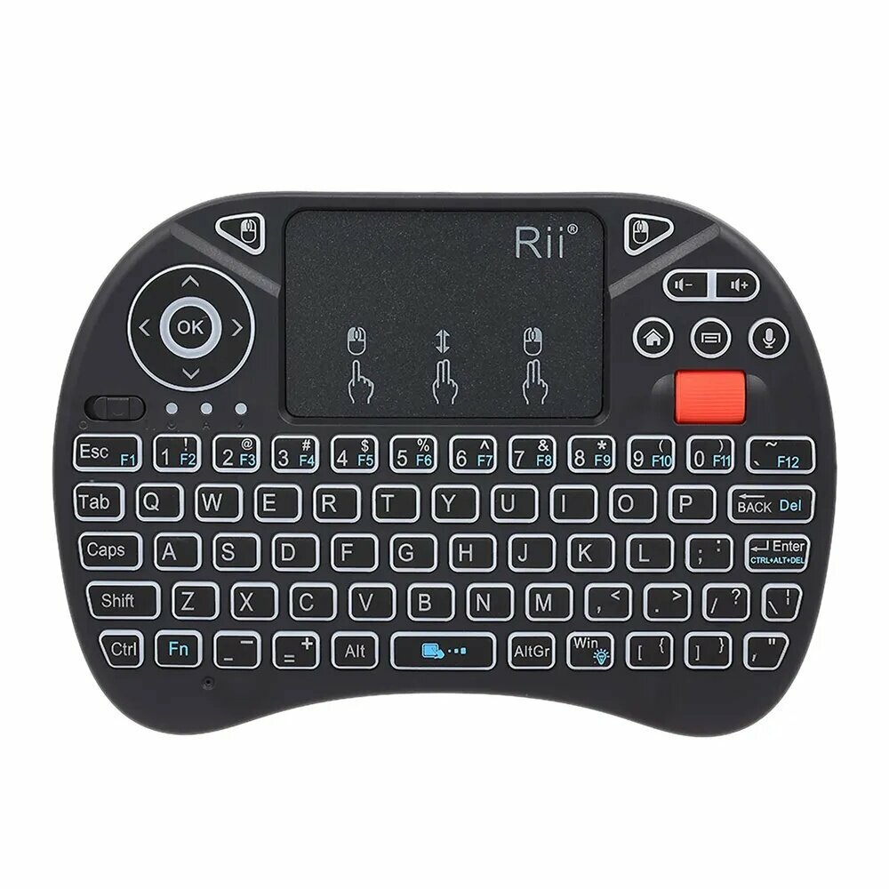 Беспроводная клавиатура 2.4ГГц 71 клавиша, тачпад, голос, подсветка, для TV Box