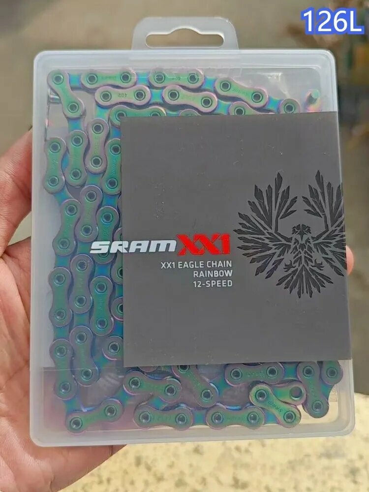 Цепь SRAM XX1 Eagle Rainbow 12-скоростная, 126 Звеньев