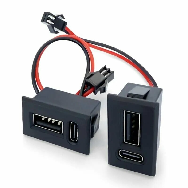 Гнезда USB A и Type C для пайки на плату, 2 штуки