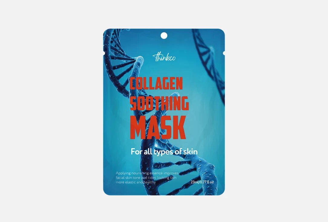Thinkco Collagen Soothing Mask Pack Укрепляющая тканевая маска для лица 1шт