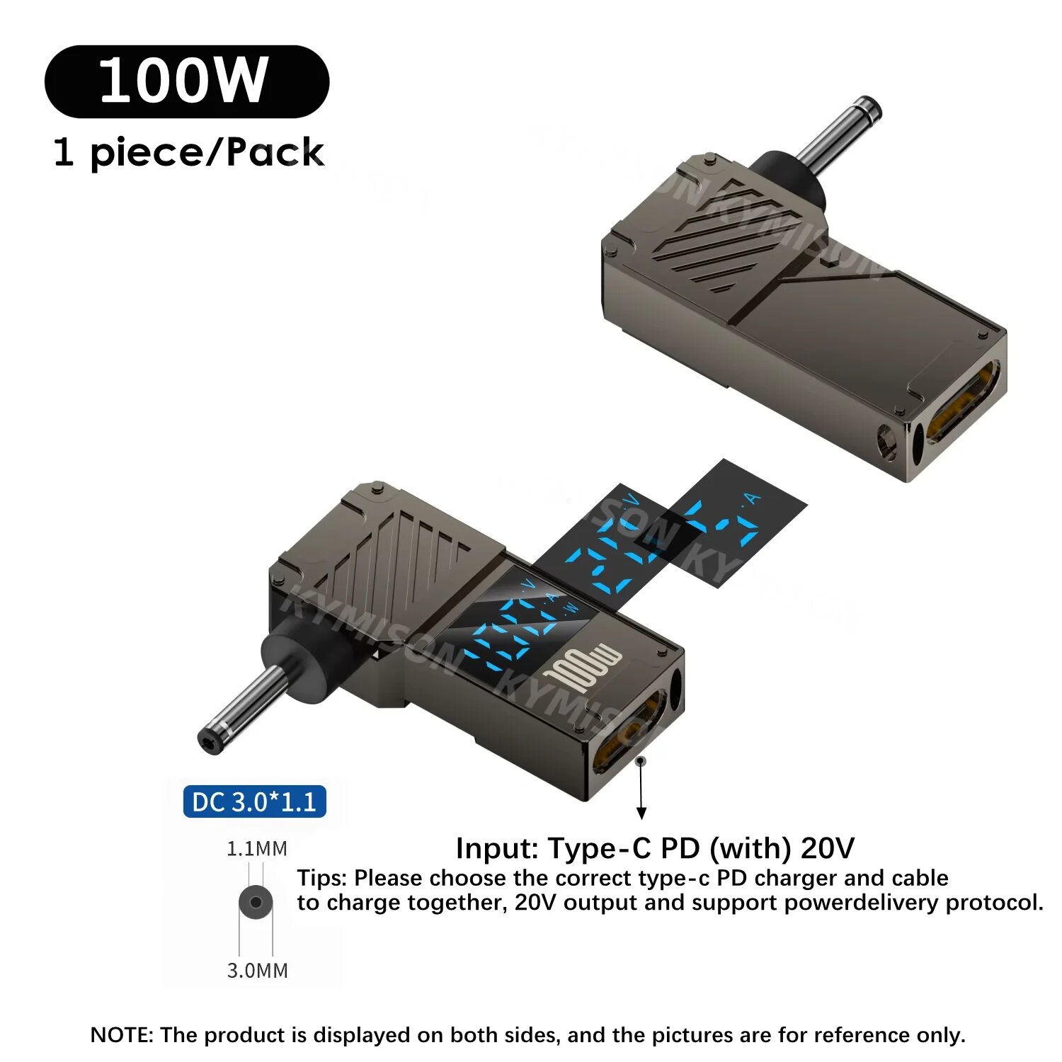 Переходник Type-C PD 100W на 3.0x1.1 мм KYMISON