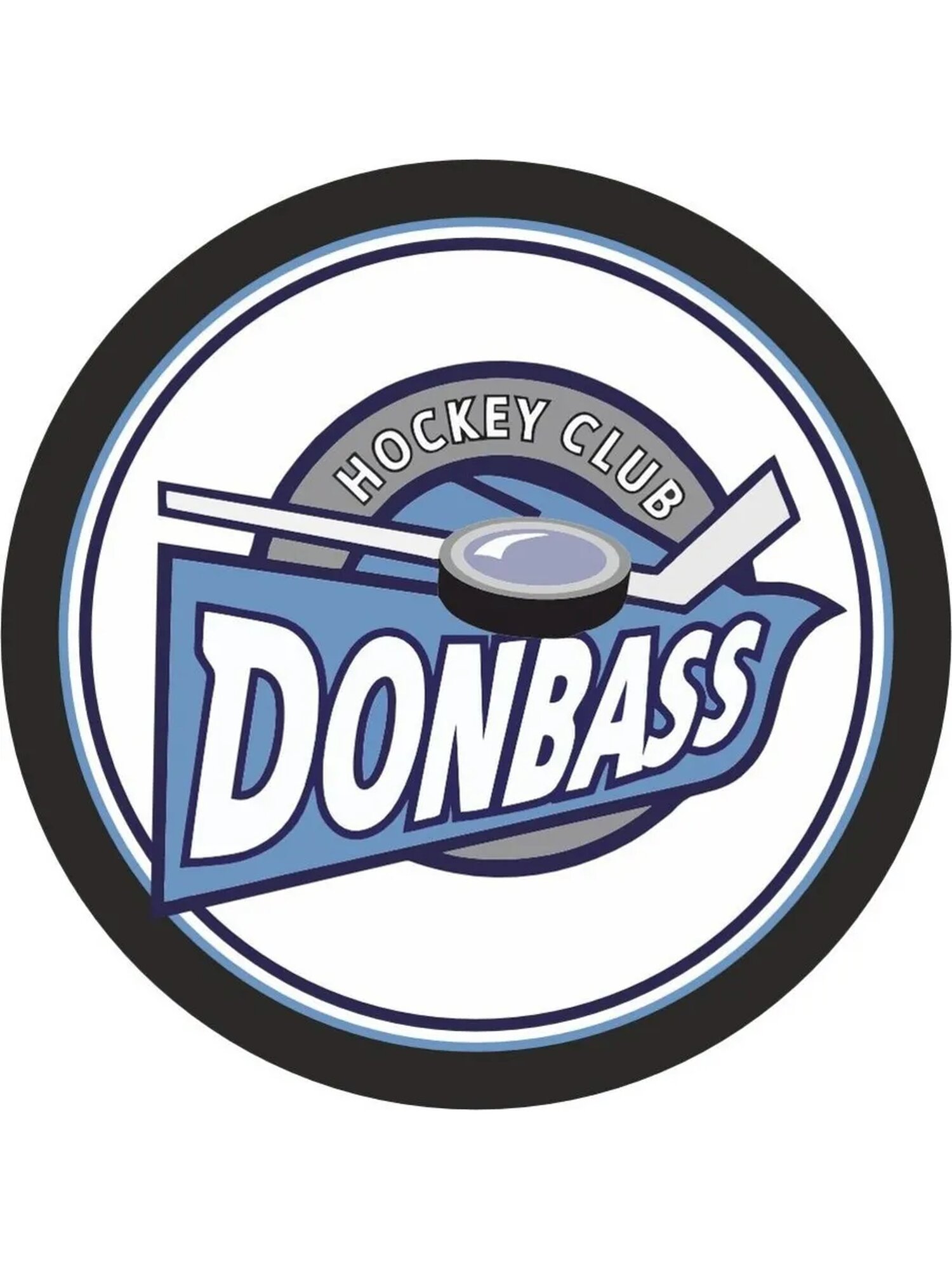 Шайба Sportfanat Донбасс лого 2001-2008 1-ст, 76 мм, цвет черный