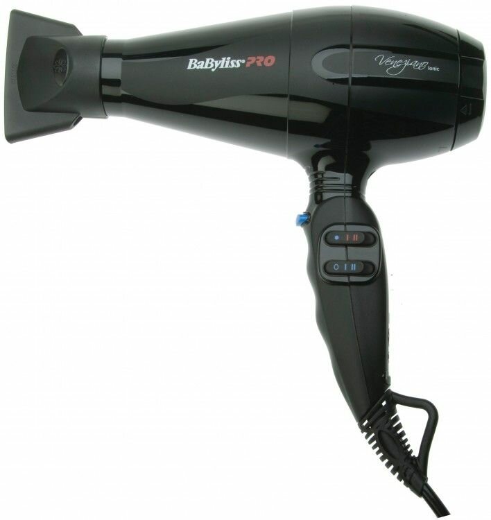 Фен BaByliss VENEZIANO PRO 2200I, ионизация и подача холодного воздуха, мощность 2200 Вт
