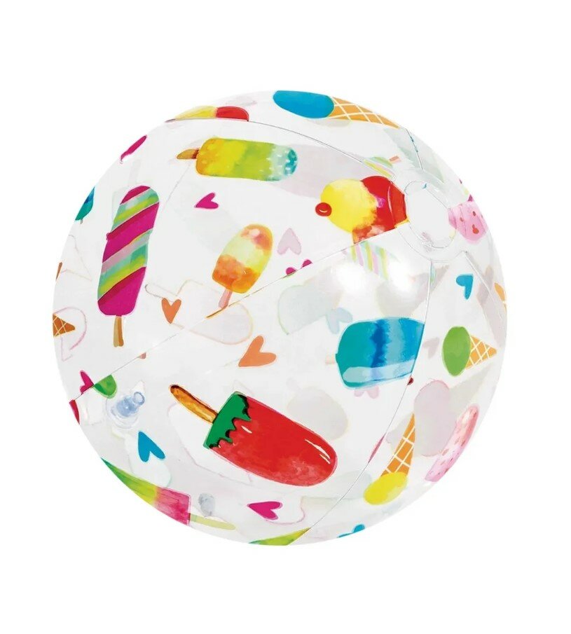 Надувной мяч Intex Lively Print Balls, Мороженое, 51 см.
