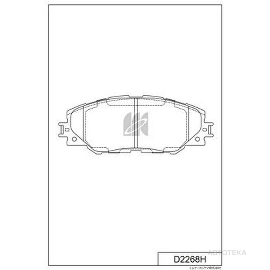 Колодки тормозные KASHIYAMA D2268H ACA3# '05-, GRE156H, ANA1#, GGA10 '06- F