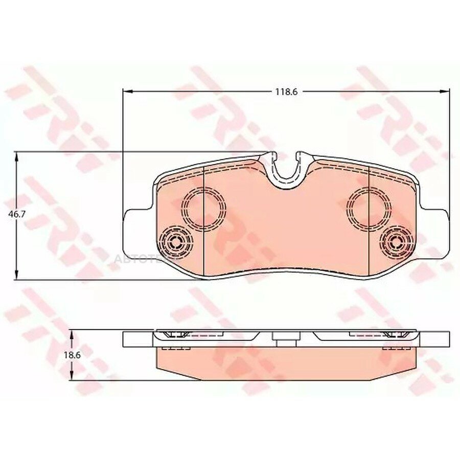 Колодки зад. MERCEDES W447 14 => TRW GDB2102