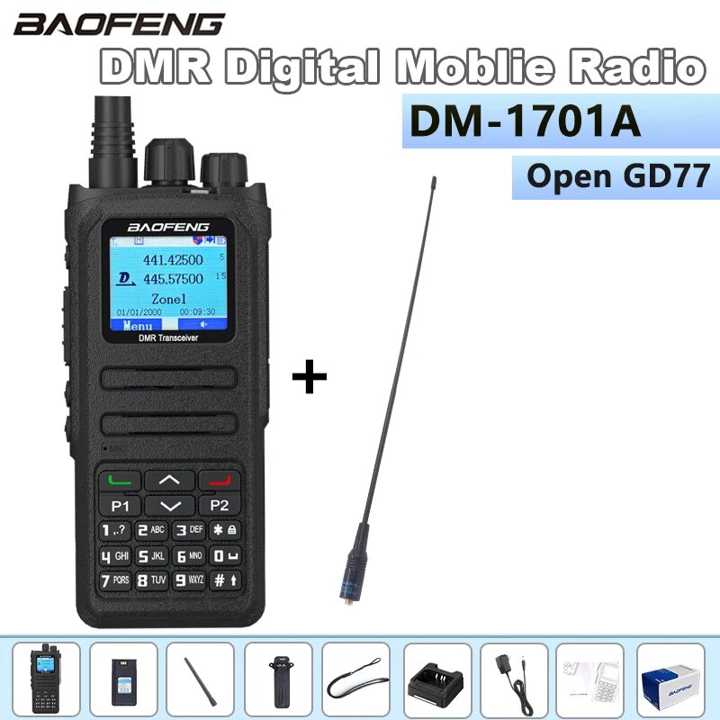 DMR DM-1701A Обновление Open GD77 5W Baofeng Цифровой рация Длинный диапазон Двухрежимный Аналоговый Двойной временной слот Уровень 1+2 АМР рация