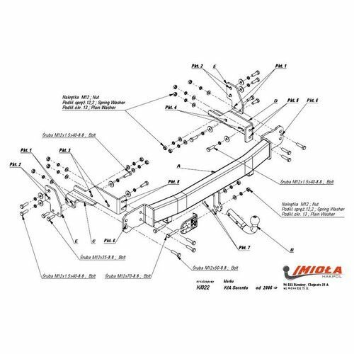 Фаркоп jac (js6) IMIOLA K022