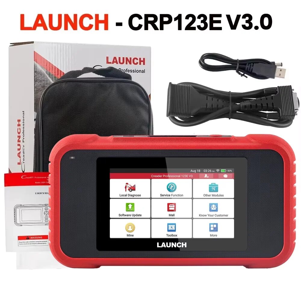 2026 Новый LAUNCH X431 CRP123E V3.0 Автомобильный сканер OBD2 ABS SRS Двигатель АТ Автомобильные диагностические инструменты 7 Сброс сервиса Бесплатное онлайн-обновление