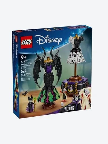 Конструктор Disney Платья Малефисенты и Круэллы Де Виль 524 детали, возраст 9+, 43262