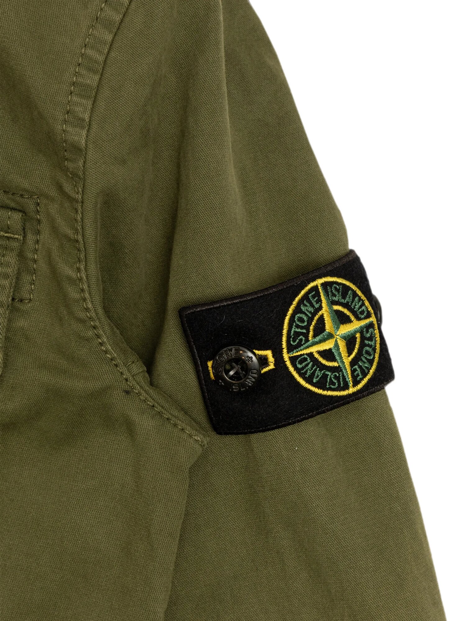 Куртка Stone Island Logo-patch chest-pocket jacket, размер 8 лет, зеленый, — фото 1