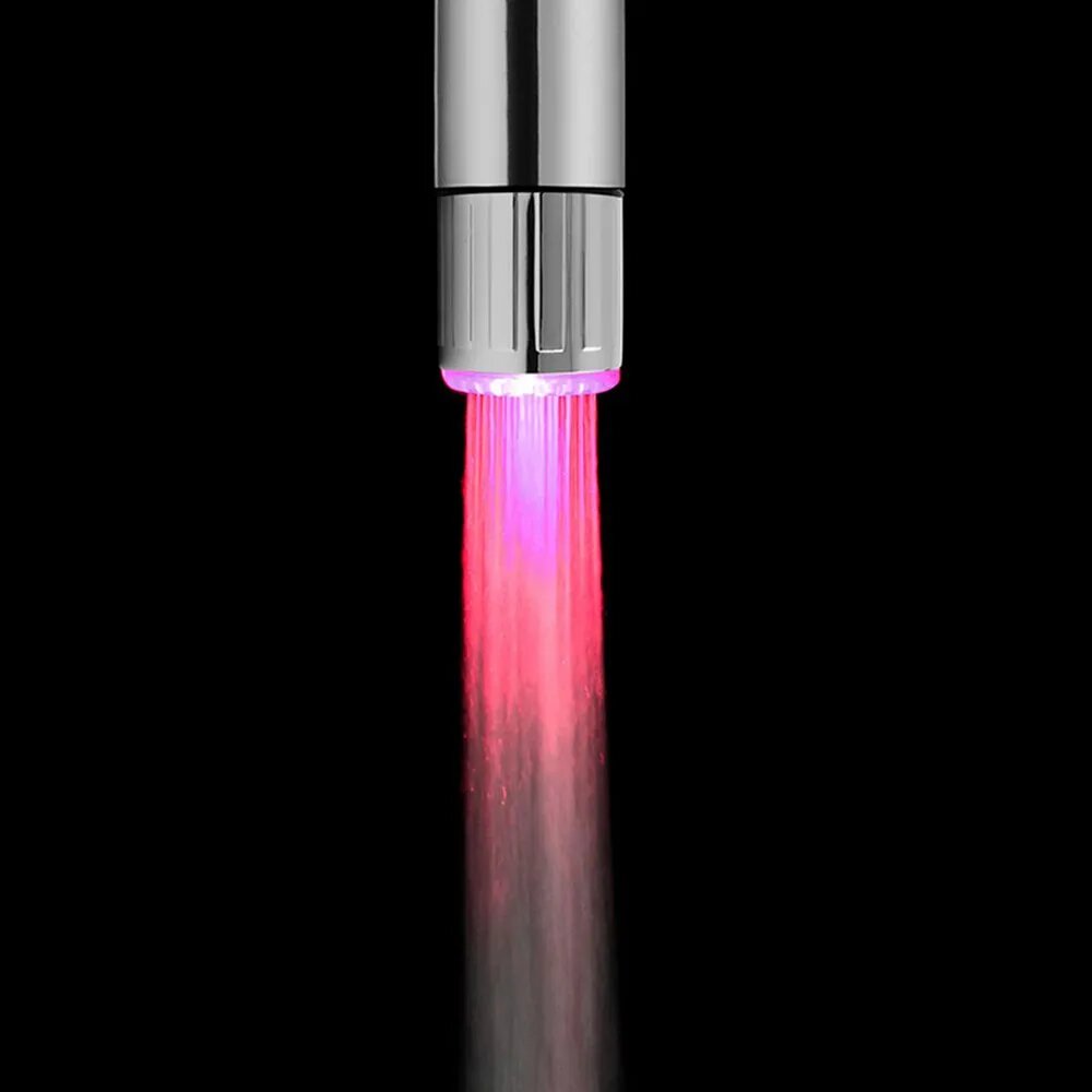 7 цветов RGB из нержавеющей стали светодиодный водопроводный кран для ванной комнаты светящийся светильник для душа