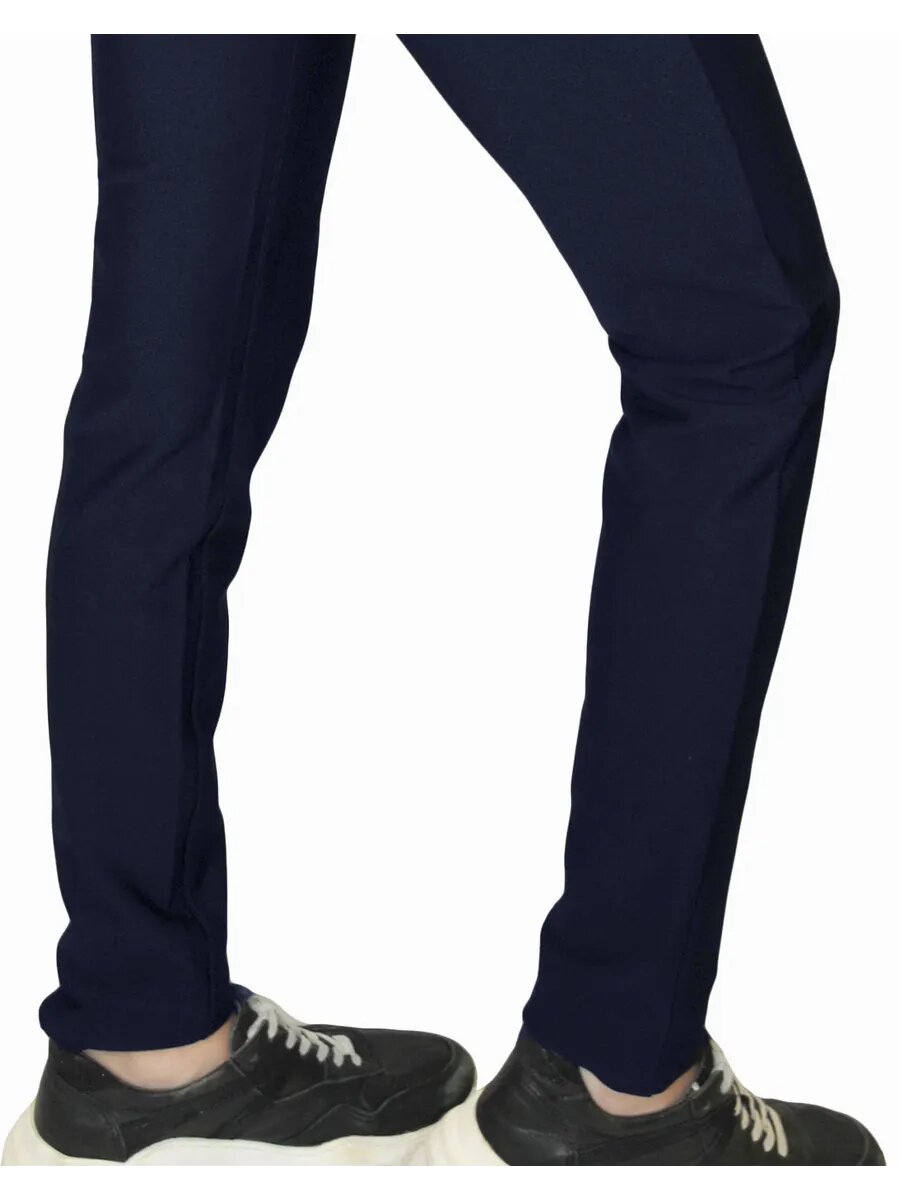 Брюки классические Yuke jeans, размер 28/176, темно-синий/синий — фото 1