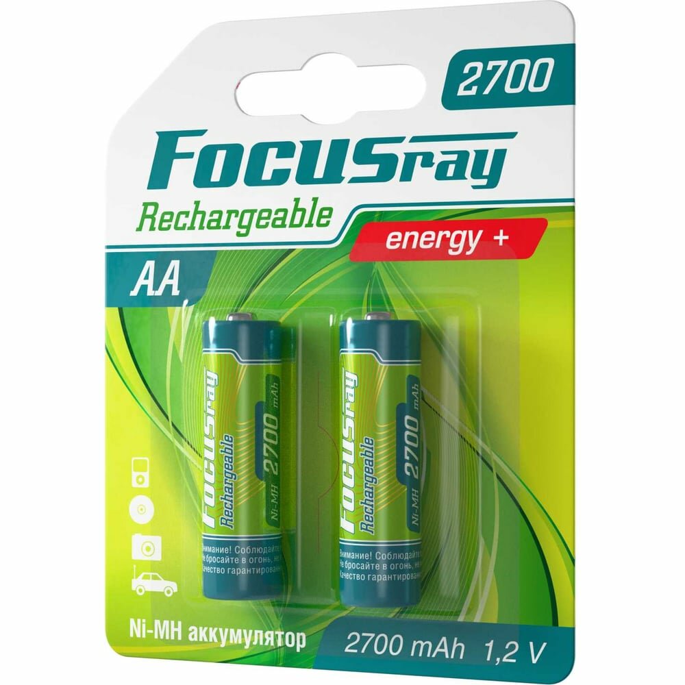 Аккумулятор Focusray 2700 mAH AA 2шт 625846 — фото 1