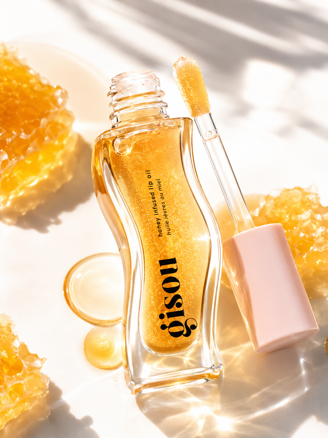 Масло блеск для губ Honey Gisou, увлажняющий Honey Gold, 8 мл
