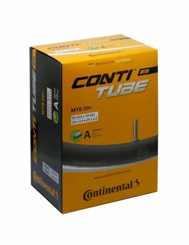 Камера для велосипеда 29х2.60-2.80 CONTINENTAL A40 MTB 29 Plus ниппель авто 40 мм