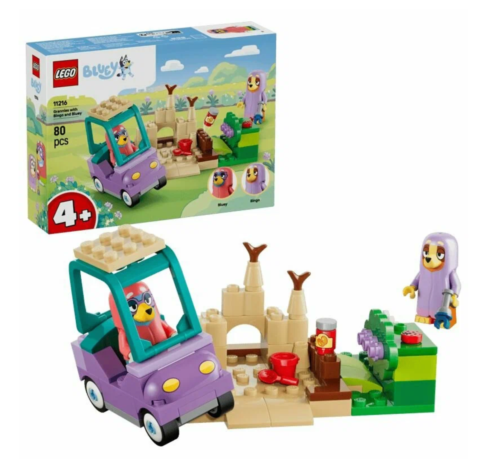 Конструктор LEGO Bluey 11216 Бабушки Бинго и Блю, 80 деталей