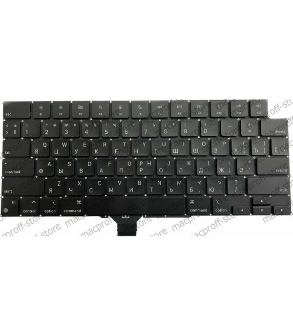 Клавиатура MacBook Pro 14 16 A2442 A2485 A2779 A2780 A2918 A2991 A2992 A3112 A3185 A3186 A3401 A3403 2021-2024 прямой Enter RUS