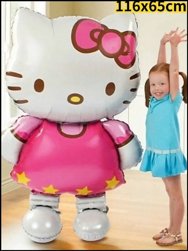 Шары Hello Kitty / воздушный шар из фольги Хелоу Китти 116x65 см