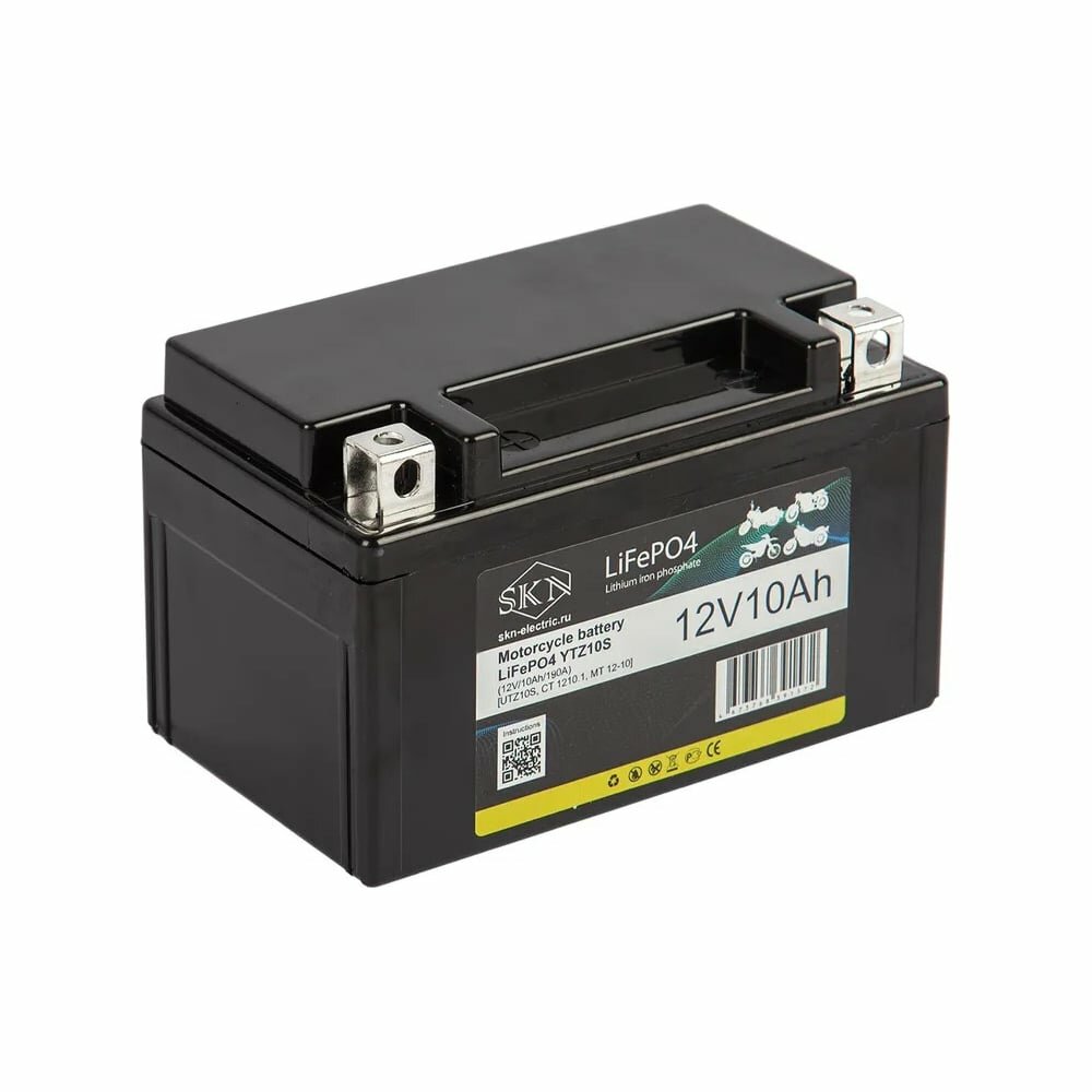 Аккумулятор для мототехники SKN LiFePO4 YTZ10S (12V/10Ah/190A) [UTZ10S, CT 1210.1, MT 12-10] 025256