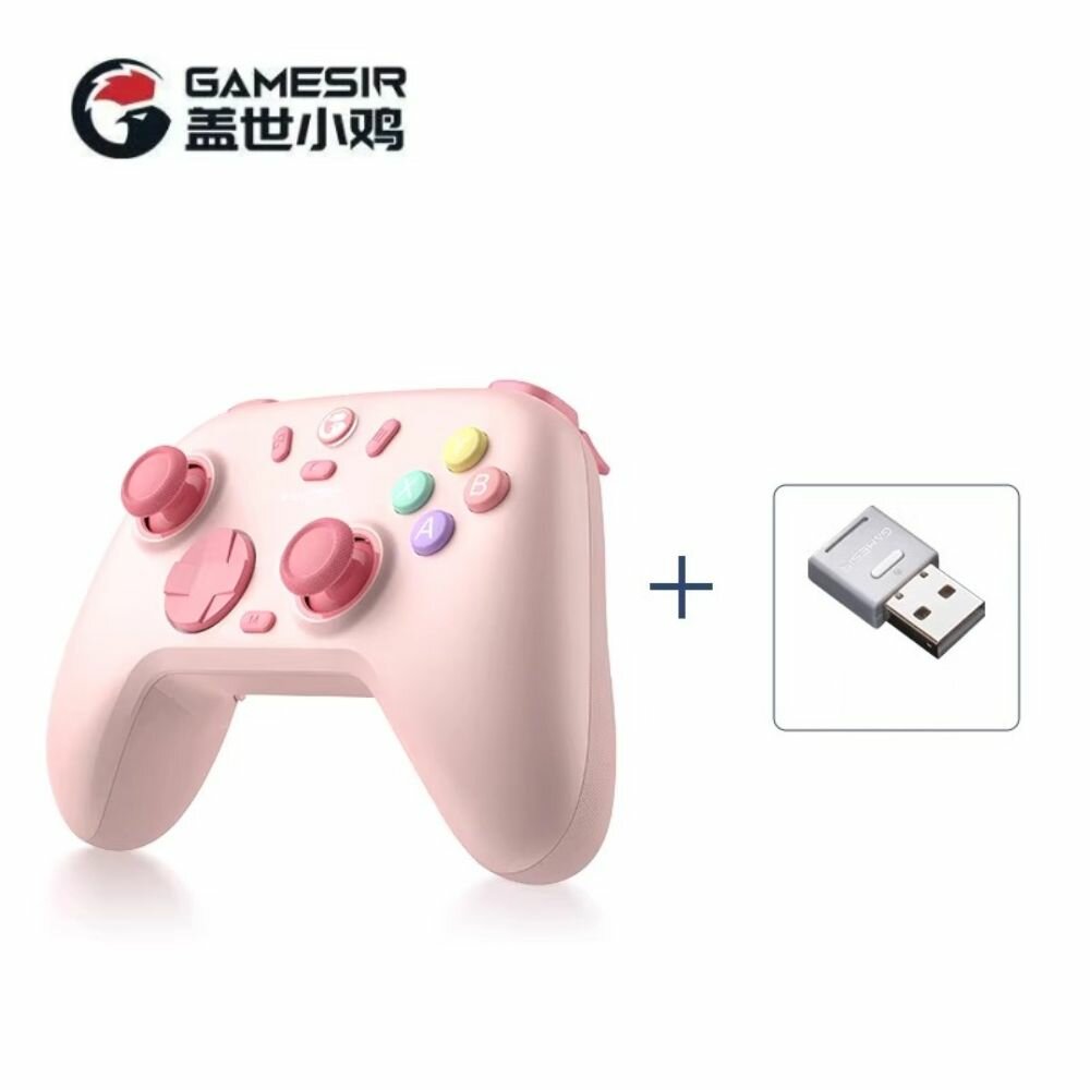 GameSir N2 Lite Розовый трехрежимный геймпад, подходит для ПК, Switch, Android, iPhone