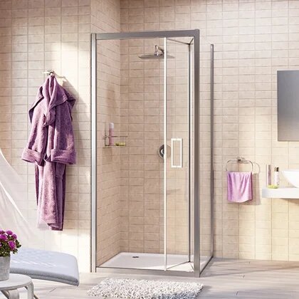 Душевой уголок Wasserkraft Weser 78F03 без поддона, стеклянный, 90x90, немецкий