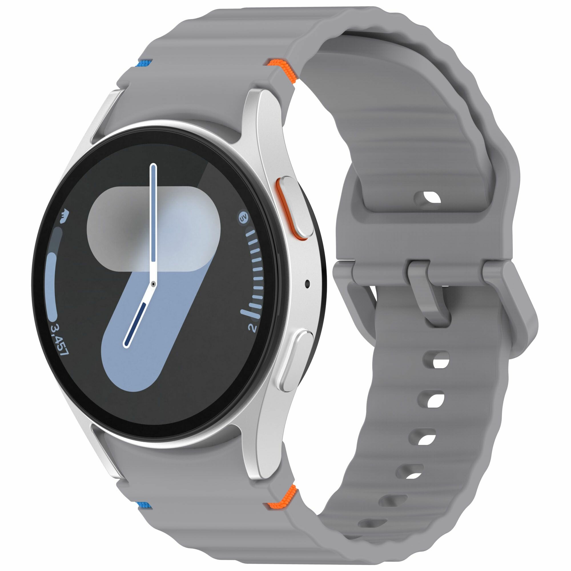 Ремешок для часов Samsung Galaxy Watch 4/5/ 5 Pro/ 6 /7 силиконовый (серый)