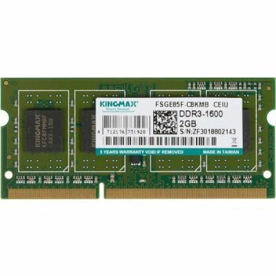 Модуль памяти Kingmax DDR3 2Gb 1600MHz 2048/1600 RTL PC3-12800 SO-DIMM 204-pin