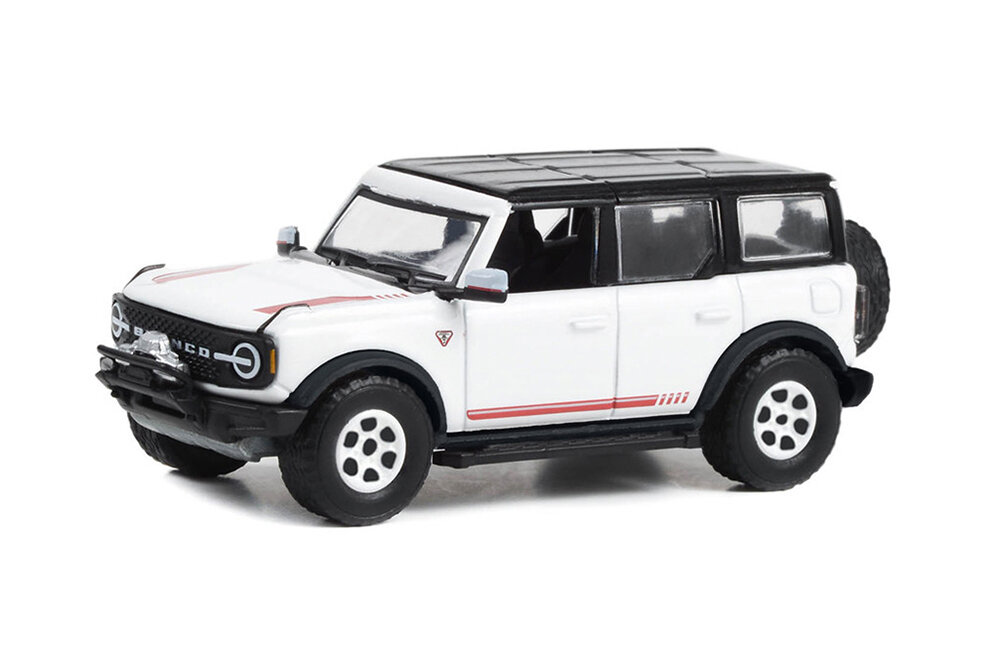 Модель коллекционная Ford bronco bronco 66 first edition (lot #3001) 2021 oxford white/black roof (длина модели 6-10 см)