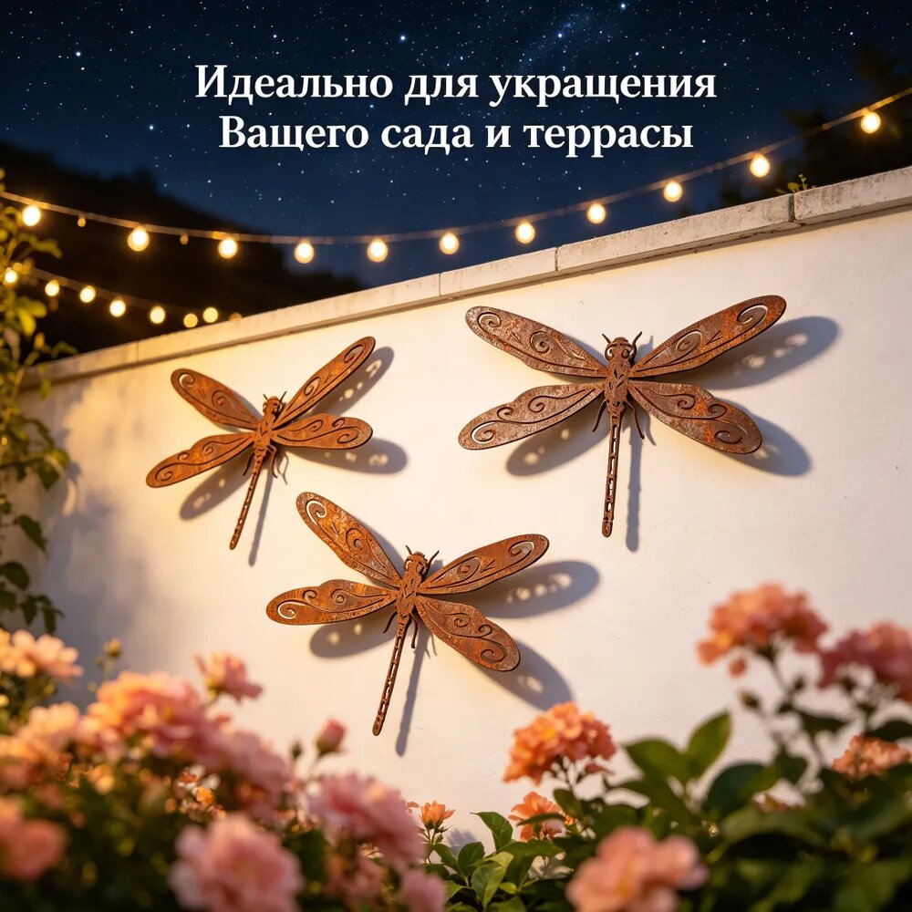 Эксклюзивный набор из 15 металлических бабочек для декора стен, сада, забора, балкона и террасы, монтаж без сверления