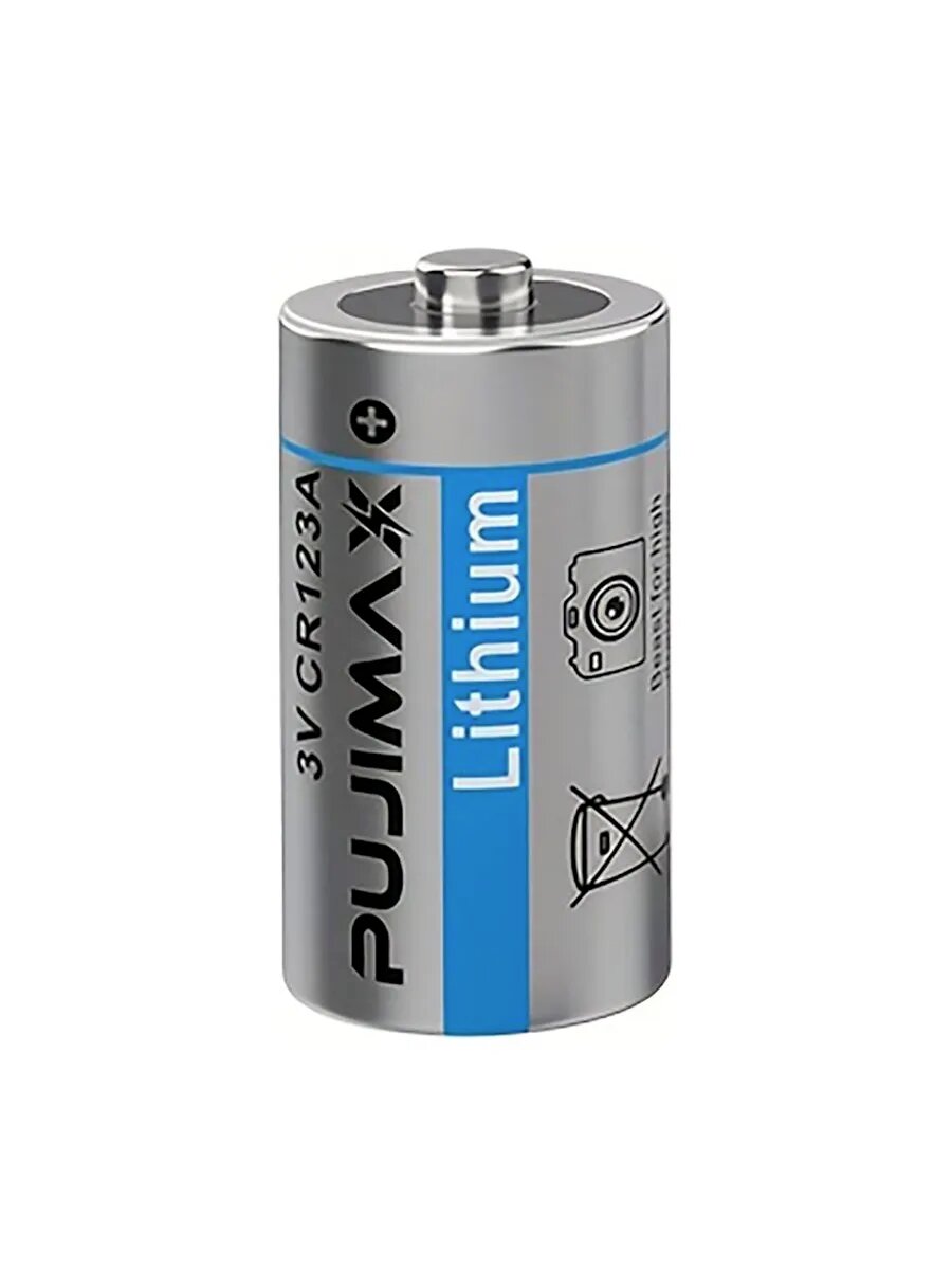 Батарейка Pujimax CR123A , 3В, литиевая, для цифровых фотоаппаратов и фонарей, 1 шт