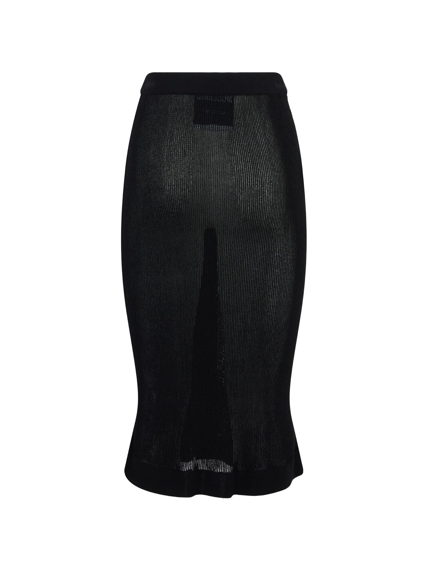 Юбка MOSCHINO Button-up ribbed maxi skirt, размер 40, черный — фото 1