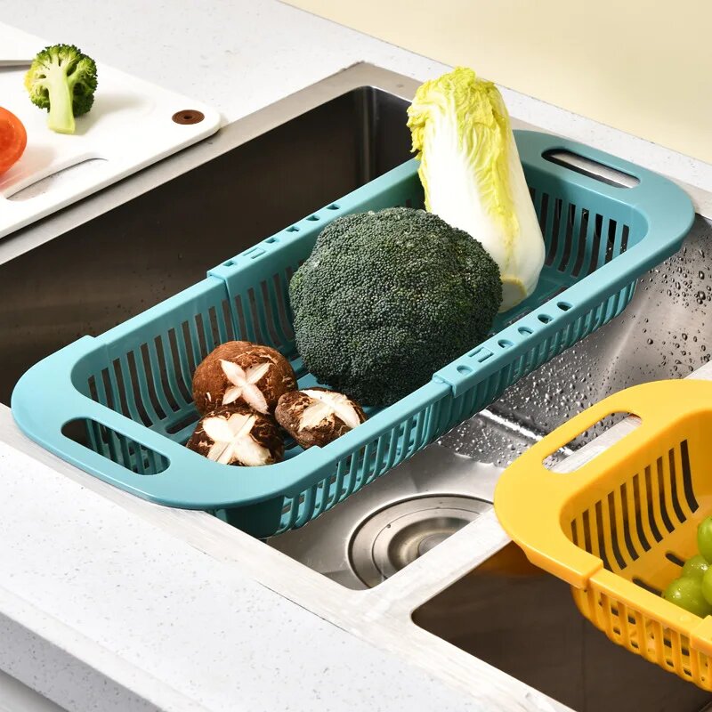 Telescopic sink storage rack grey — фото 1