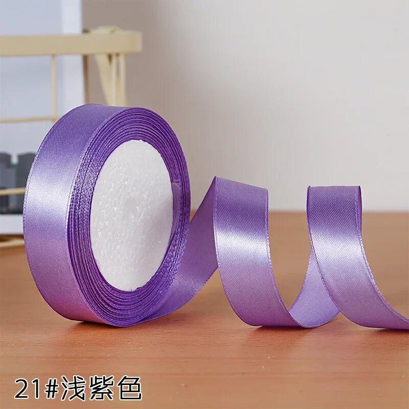 Атласная лента фиолетовая 22м, 20мм, Color: 21light purple