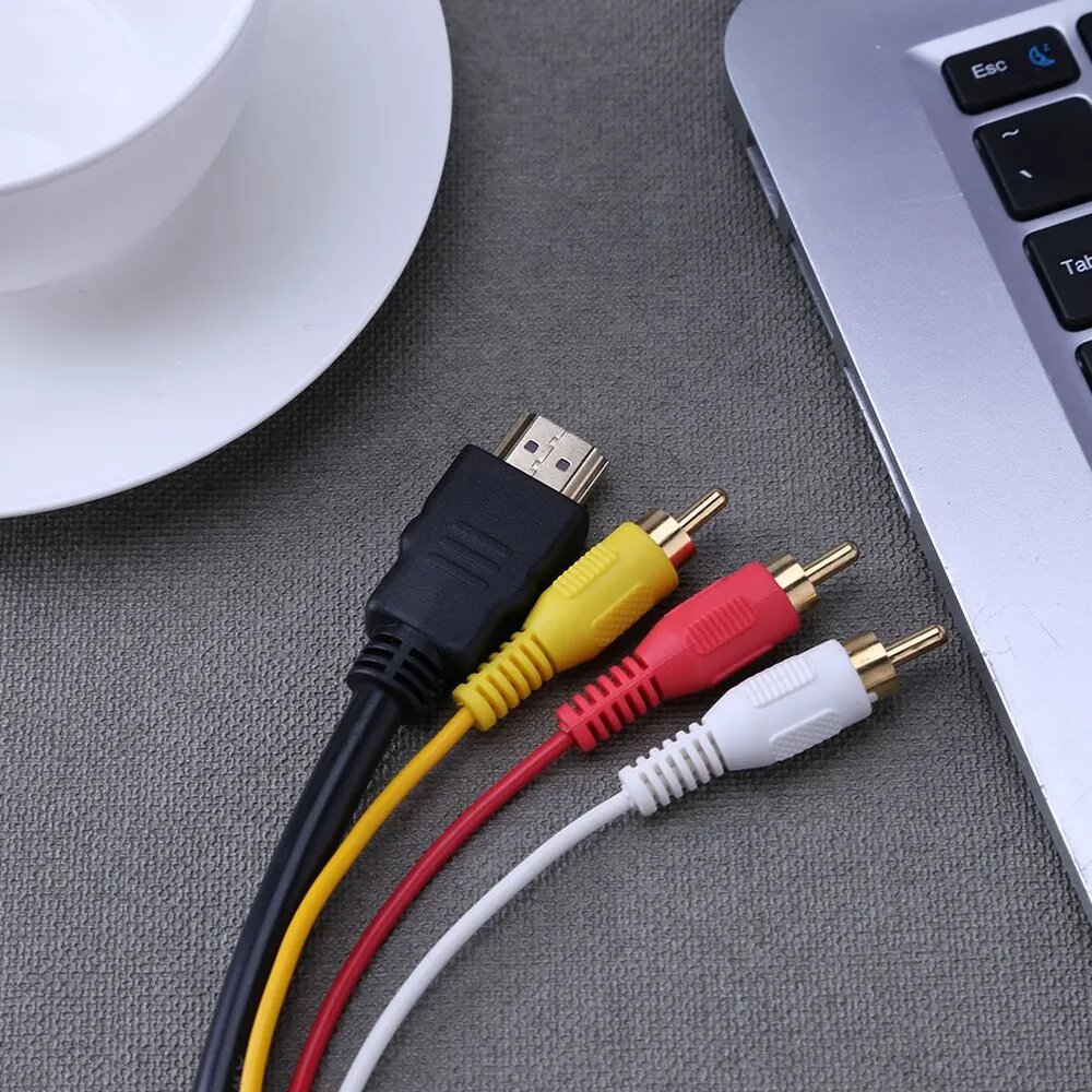Аудиокабель HDMI/RCA, 2 м, черный