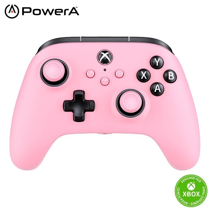 Проводной геймпад PowerA, лицензия Microsoft Xbox, для Xbox Series X/S, ПК, Steam, вибрация триггеров, розовый