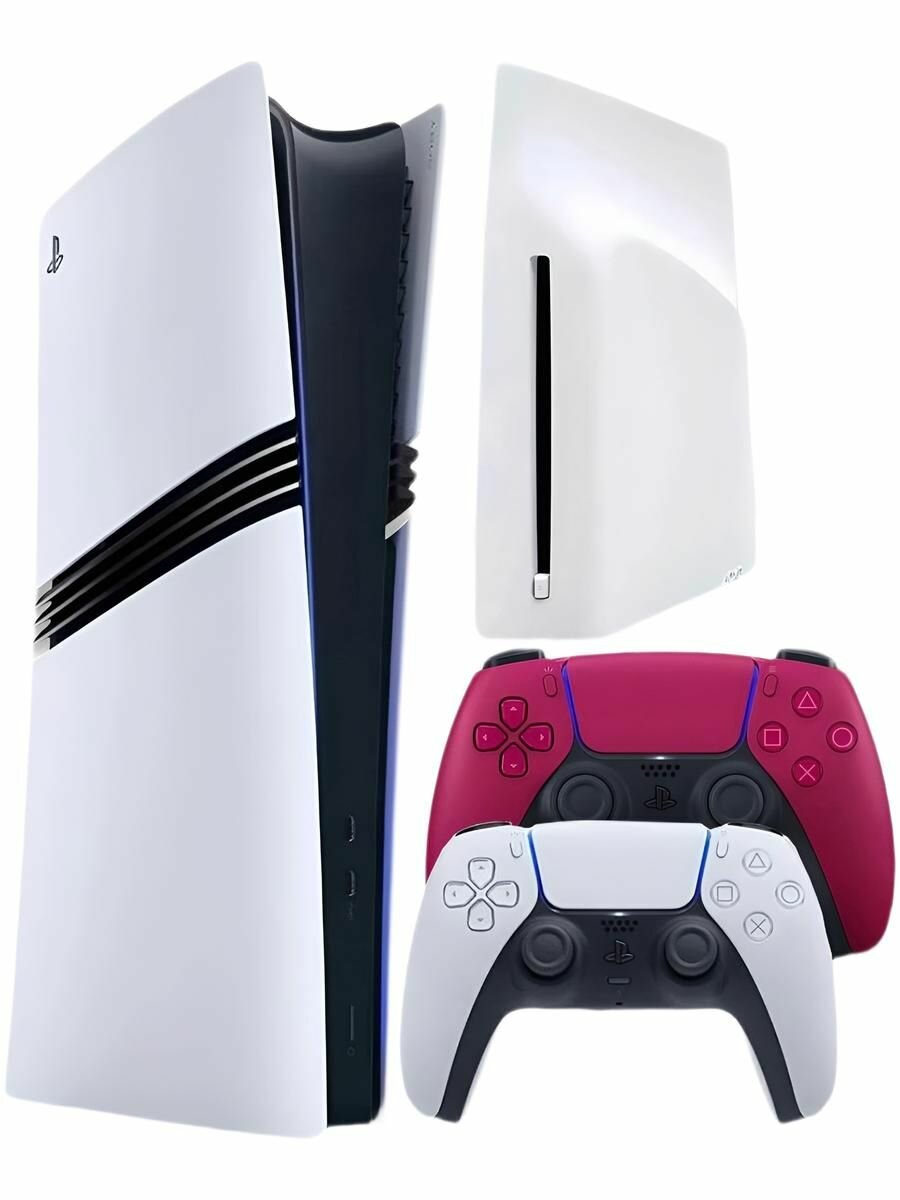 Sony PlayStation 5 Pro 2ТБ c дисководом + красный геймпад Digital Edition