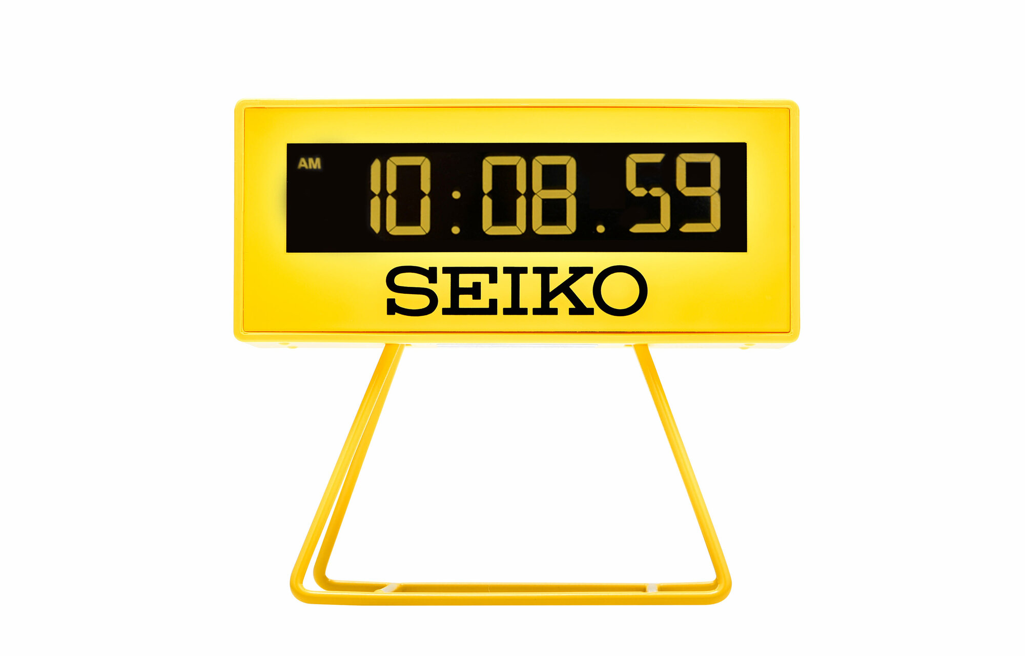Настольные часы унисекс SEIKO Quartz Plastic Alarm Clock желтые, 805142818