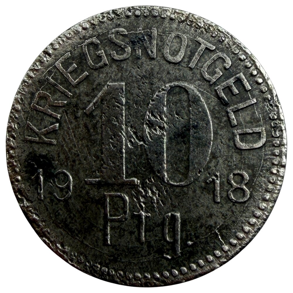 Германия, Германская империя, Таубербишофсхайм 10 пфеннигов 1918 г.