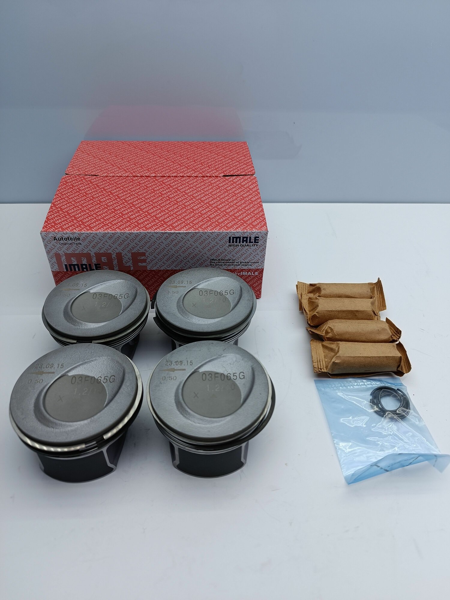 Комплект новых ремонтных (+0.50) поршней VW VAG 1.2 CBZ CBZA CВZB СВZС IMALE/IMLENG I01001081 03F107065F