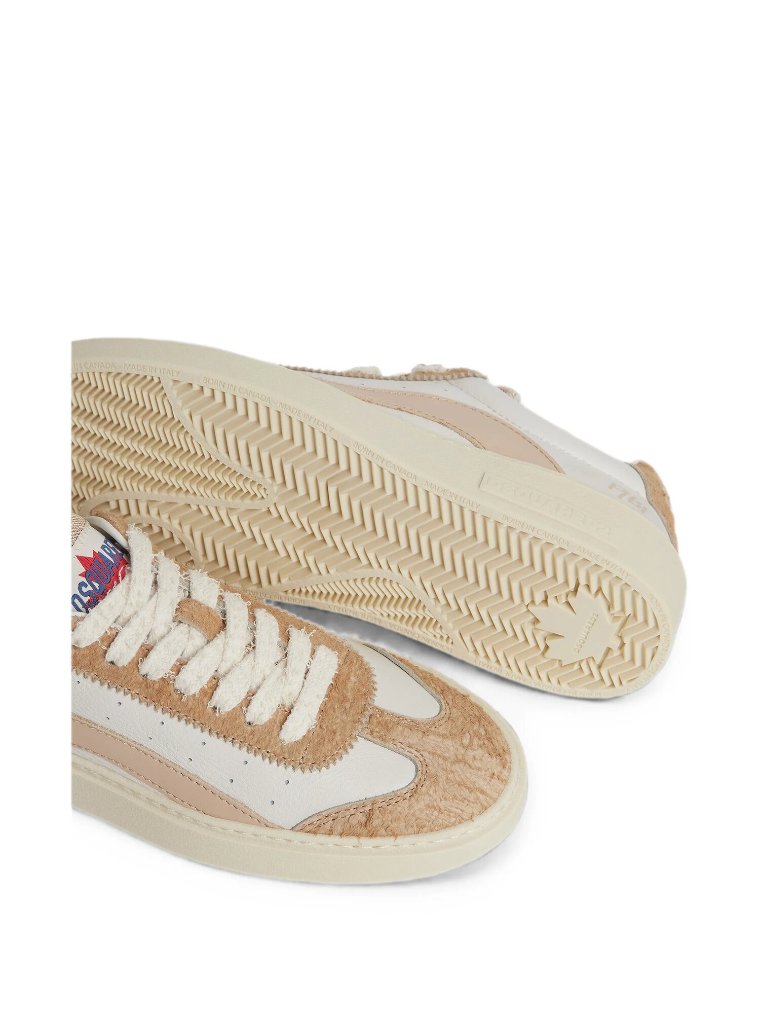 Кроссовки DSQUARED2 Rider sneakers, размер 39-40, бежевый/белый — фото 1