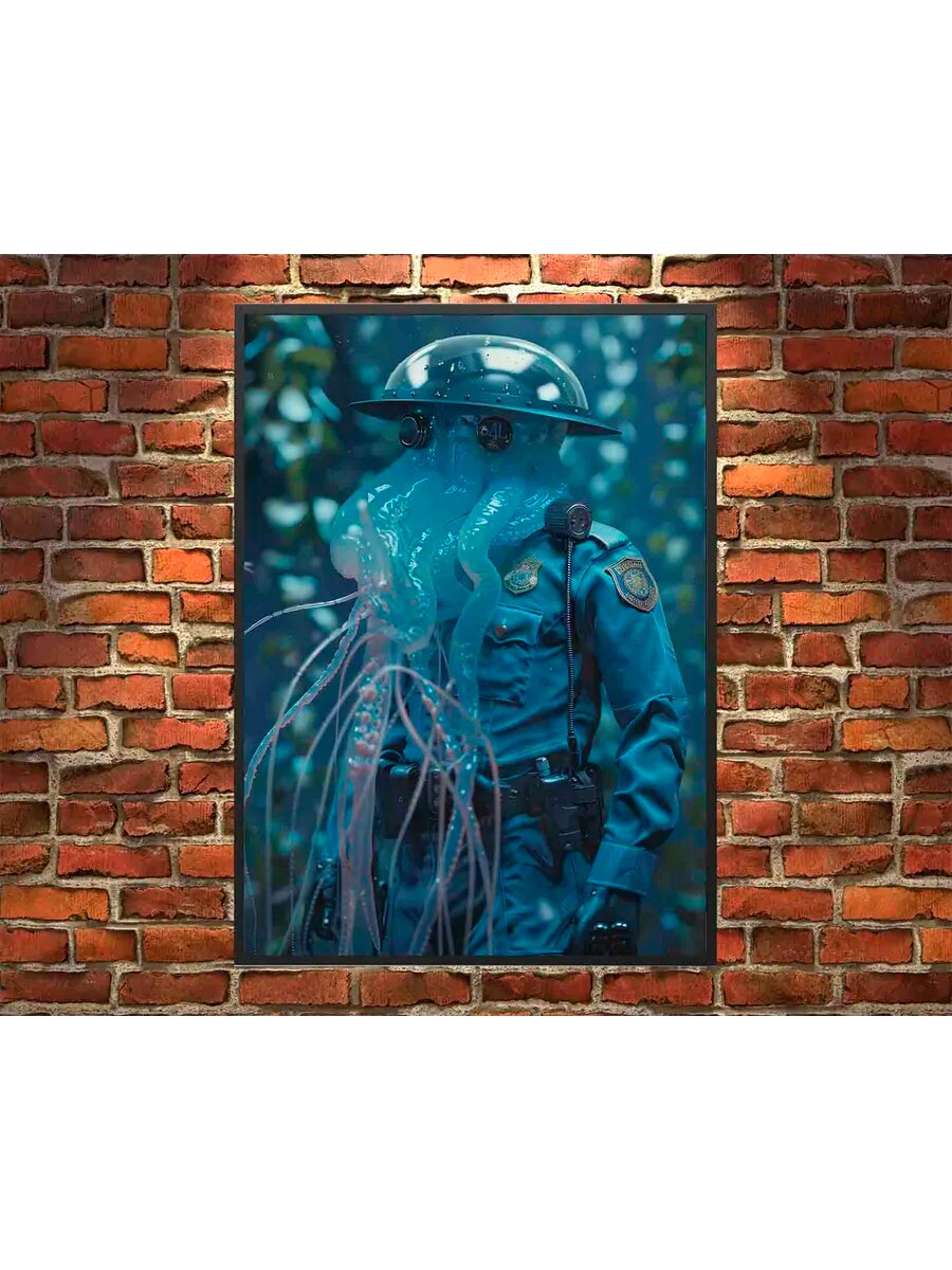 Животное-полицейский из медузы 4, Плакат 30x42см