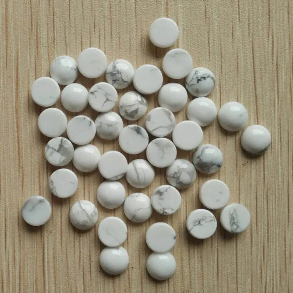 Кабошон бусины из натурального камня 50 шт white turquoise