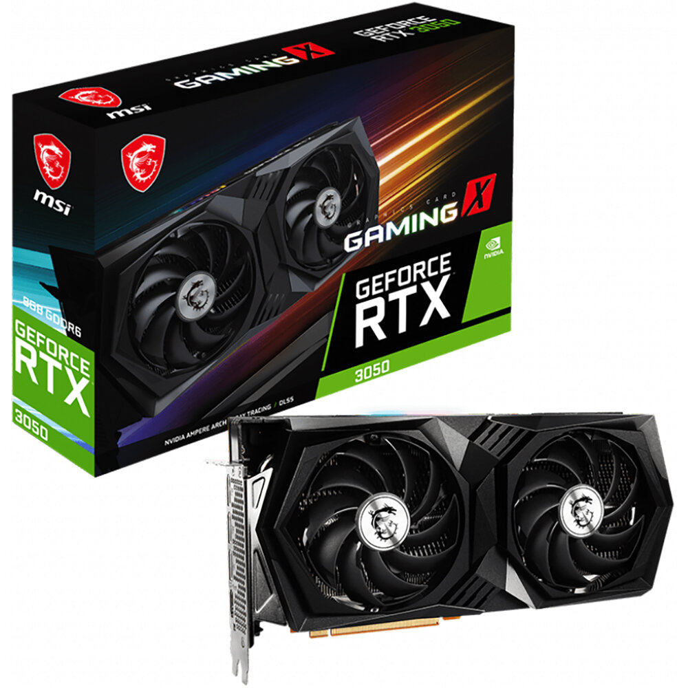 Видеокарта MSI RTX3050 GAMING X 8GB GDDR6 128-bit HDMI 3xDP (935092) уц-3-10