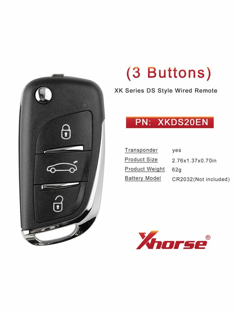 XHORSE XKDS20EN XK Series DS Style Проводной дистанционный ключ