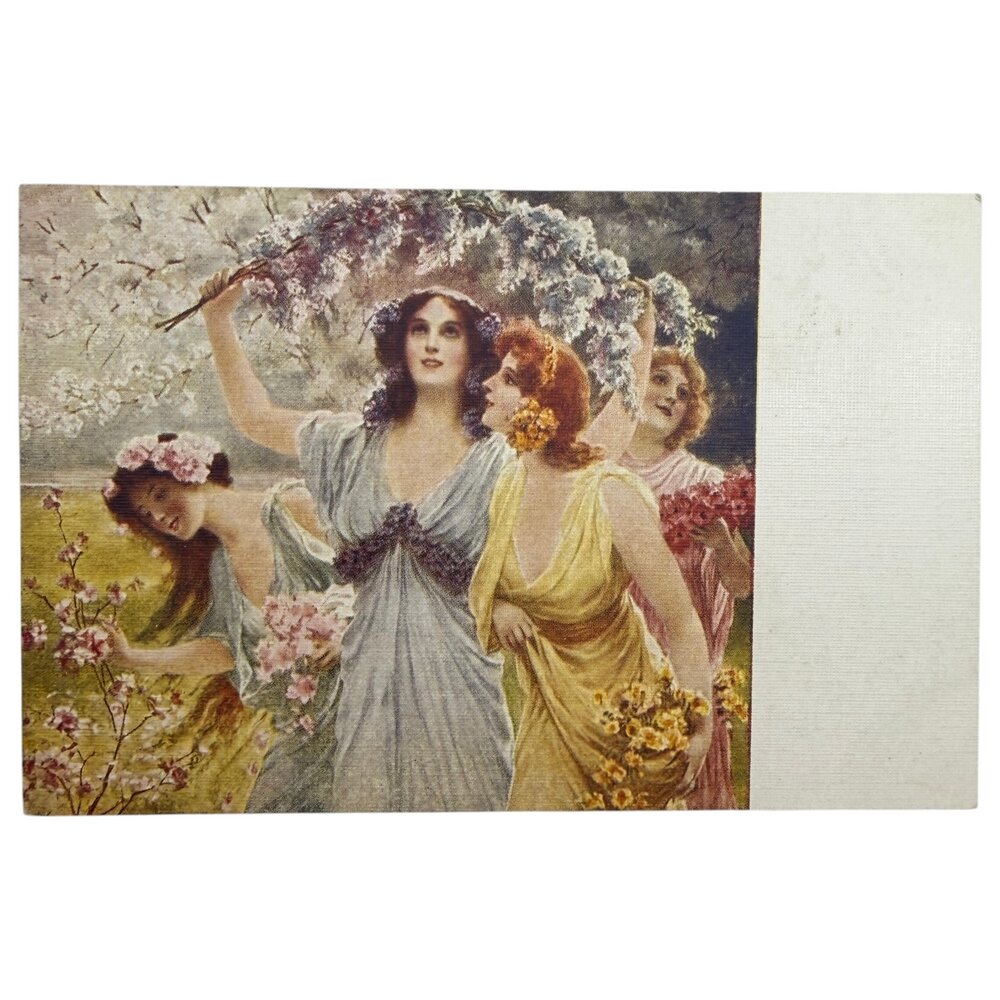 Почтовая открытка "Пробуждение природы" 1920-1930 гг. СССР