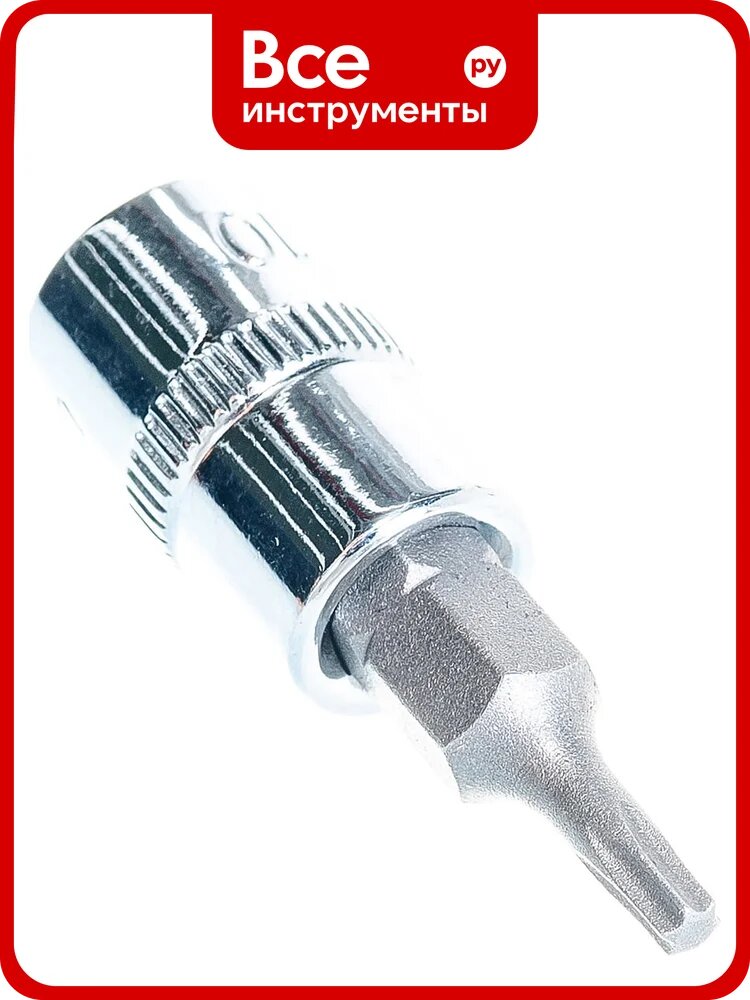 Насадка торцевая 1/4"DR с вставкой-битой T10 Ombra 114310